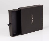 China Custom Scarf Gift Box , Rigid Drawer Boxes With Black Ribbon 18cmx14cmx6cm for sale