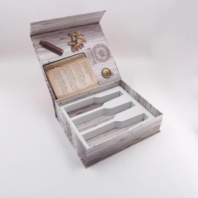 China Embossing Magnetic Cardboard Gift Boxes , Custom Printed Rigid Boxes For 6 Beer Bottles for sale