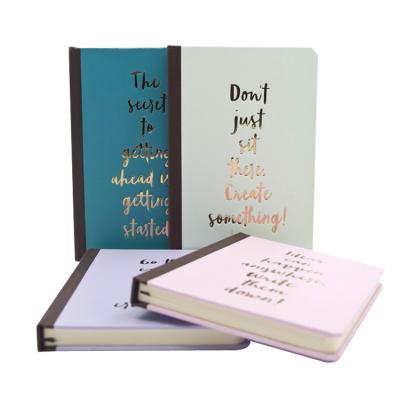 China 100gsm Linen Journal Book With Gold Foiled Custom Size A4 Notebook Printing for sale