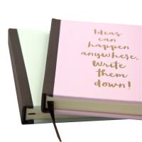 China 100gsm Linen Journal Book With Gold Foiled Custom Size A4 Notebook Printing for sale