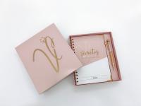 China A5 Spiral Notebook Printing Gold Foiled Planner With Package Box for sale