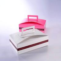 China Customized Take Away Food Box Dessert Cake Printing With Handle CMYK for sale