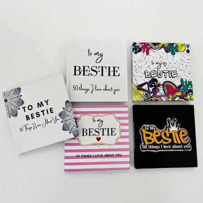 China 5x5 Inch Small Sticker Book Hardcover Notebook Printing Matt Lamination for sale