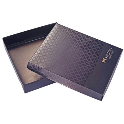 China Lid And Base Style Cosmetic Gift Package Box Matt Black for sale