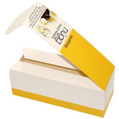 China 400gsm White Board Luxury Packaging Boxes CMYK Printed Display Face Mask Box for sale