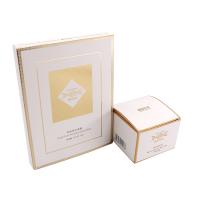 China Gold Cardboard White Ink Printing Cosmetic Packaging Boxes For Facial Mask for sale