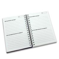 China A5 Hardcover Spiral Notebook Printing Metal Wirebound Journal Printing for sale