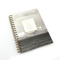 China A4 Spiral Notebook Printing With Lined Pages Gold Foiled Logo for sale