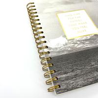 China A4 Spiral Notebook Printing With Lined Pages Gold Foiled Logo for sale