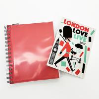China Customized Plastic Wire Journal Book Printing With Sticker Gloss lamination for sale