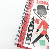 China Customized Plastic Wire Journal Book Printing With Sticker Gloss lamination for sale