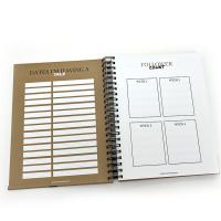 China 8.5 Inch X H11.69 Inch Spiral Bound Workbook Printing 100gsm Woodfree Paper for sale