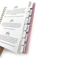 China Mylar Index Tabs Spiral Notebook Printing Service With Elastic Band for sale