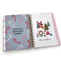 China Mylar Index Tabs Spiral Notebook Printing Service With Elastic Band for sale