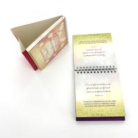 China Mini Wire O Book Spiral Calendar Printing Service With Stander CMYK for sale