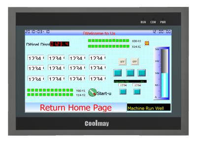 China QM3G-100FH-24MR-485P 10 Inch HMI PLC All In One 30DI 30DO Modbus RTU Protocol Programmable Logic Controller for sale