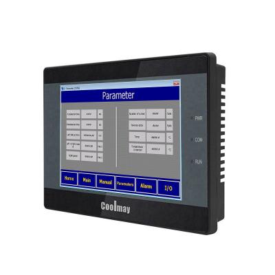China Structured Text Integrated HMI PLC With 800*480 Resolution And Cutout Size 143*86mm for sale
