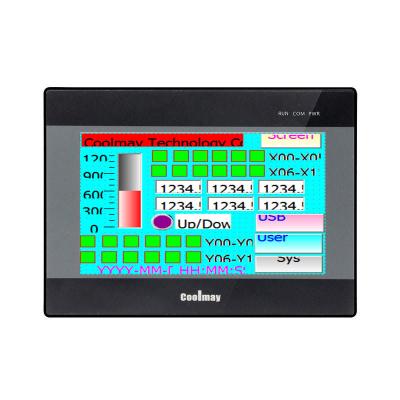 China Coolmay 7 Inch HMI PLC All In One RS232 RS485 support Modbus RTU protocal Ethernet optional function plc controller programming plc with hmi touch panel integrated for industrial application for sale