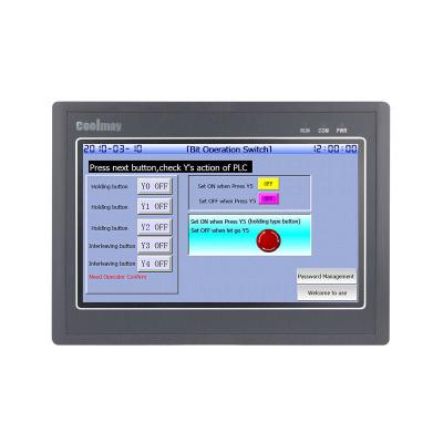 China Coolmay HMI PLC All In One touch screen with PLC controller with 24VDC Input 800*480 Resolution Integrated PLC and HMI for Automation Control for sale