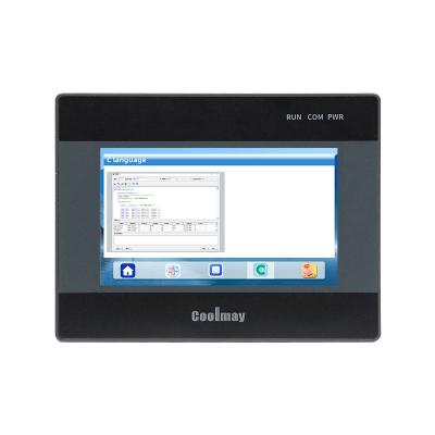 China Coolmay EX3S Series 4.3 Inch HMI PLC All-In-One Controller with 12DI/12DO and RS232 RS485 Communication 4AD2DA for Industrial Automation for sale