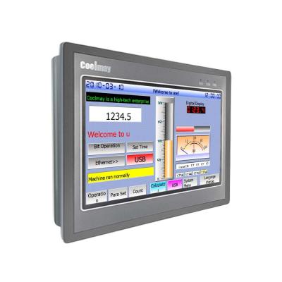 China 30DI 30DO HMI With Inbuilt PLC TFT 500mA K Type Thermocouple Relay for sale