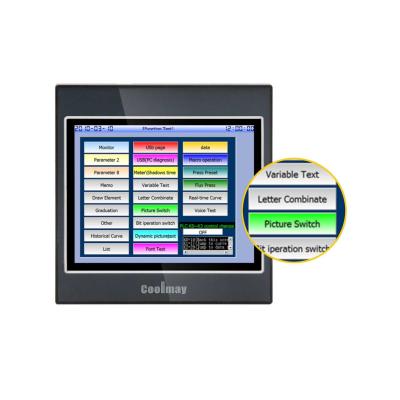 China 32 Bit CPU 408MHz HMI Programming Panel 320*240 Pixels Resistive for sale