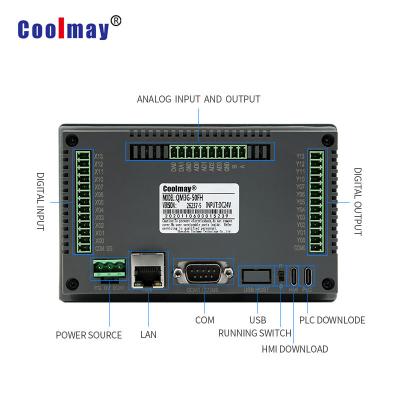 China 2A Point MOS Tube PLC HMI Panel 4AI 2AO Type C Passive NPN for sale