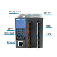 China 12DI 12DO 60KHz PLC Logic Controller Ladder Diagram Modbus TCP 4AI 4AO for sale