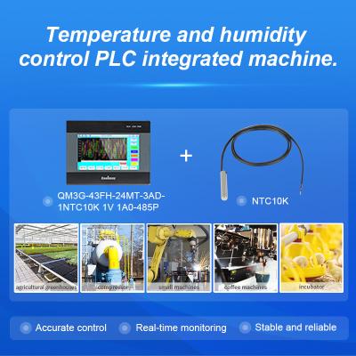 China Temperature Humidity Control PLC HMI Panel 3 Analog Inputs Passive NPN for sale