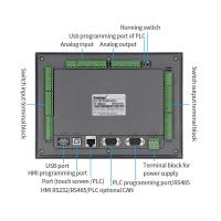 China 10inch Touch Screen HMI With PLC 60K Colors 30DI / 30DO 16AI / 8AO for sale