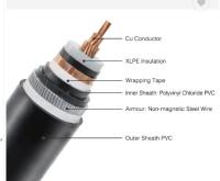 China Multi Strand PVC 30mm Armoured Cable 35KV Voltage Minimum Bending Radius for sale