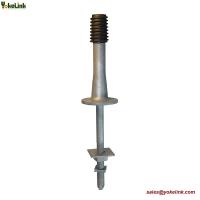 China Long Shark / Short Shark Forged steel Crossarm Insulator Pin with Nylon thread For line hardware for sale