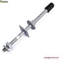 China Long Shark / Short Shark Forged steel Crossarm Insulator Pin with Nylon thread For line hardware for sale