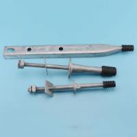 China Long Shark / Short Shark Forged steel Crossarm Insulator Pin with Nylon thread For line hardware for sale