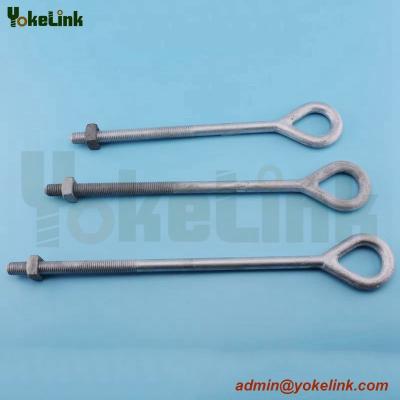 China High Quality Forged galvanized  ANSI C135.1 Oval eyebolt For pole line hardware for sale