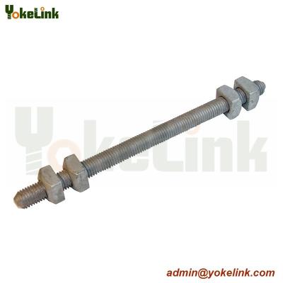 China high strength hot dip galvanzied carbon steel Double Arming Bolts for sale