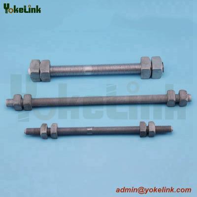China customized precision casting double arming bolts for power line transmission for sale
