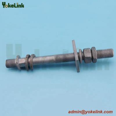 China DF19M Series Full-Thread Line Post Insulator Stud Short Shank For Steel Crossarms for sale