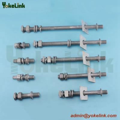 China Line Post Insulator Stud Steel Crossarm pole line hardware for sale