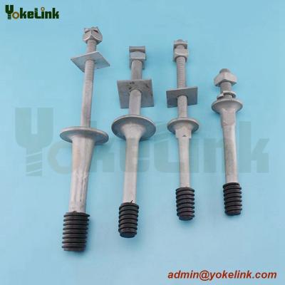 China Hot dip galvanized Crossarm Pin/Spindle for insulator for ANSI  55-4 Porcelain Insulators for sale