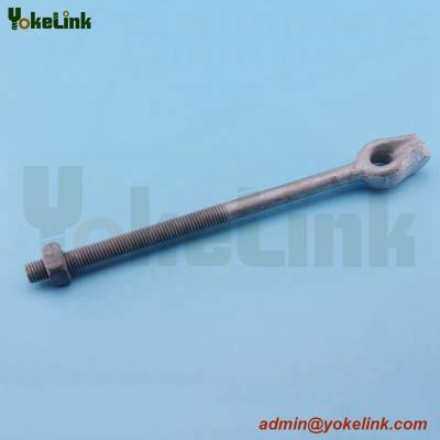 China Hot dipped galvanized angled thimble eye bolt for sale