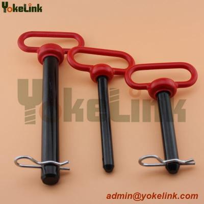China Red Handle Hitch Pin Grade 5 Featuring the red plastisol coated head for sale