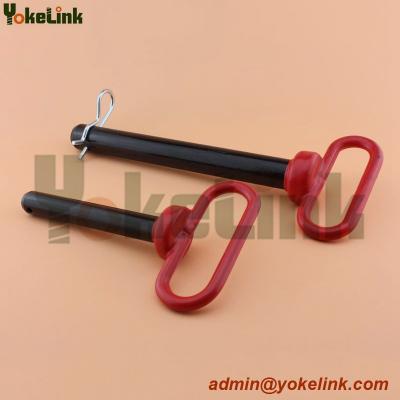 China Quality Double hitch pins with the red plastisol-coated head for tractor for sale