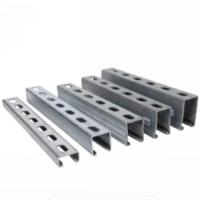 China 41X21mm Strut Channel Type C With Elongated Slotted Holes HDG/Pre-Galvanized/Powder Coated for sale