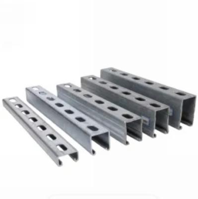 China 41X21mm Strut Channel Type C With Elongated Slotted Holes HDG/Pre-Galvanized/Powder Coated for sale