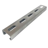 China Metal Strut Channel With Slotted Back | Half-Slot Steel U-Channel for sale