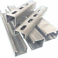 China 41X21mm Strut Channel Type C With Elongated Slotted Holes HDG/Pre-Galvanized/Powder Coated for sale