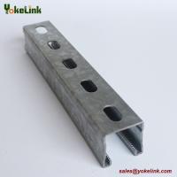 China 41x21mm Stainless Steel Solar Photovoltaic Mounting Strut Slotted Channels for sale