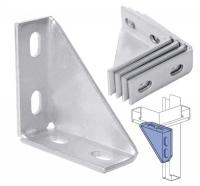China Wing Shape 90 Degree Welded Connector Support Fitting For Strut Channels for sale