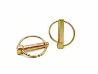China 1/4'' Lynch Pin Lock Safety Linch Pins Carbon Steel Yellow Zinc Effective Length 1-1/4'' For trailer Truck and Excavators for sale